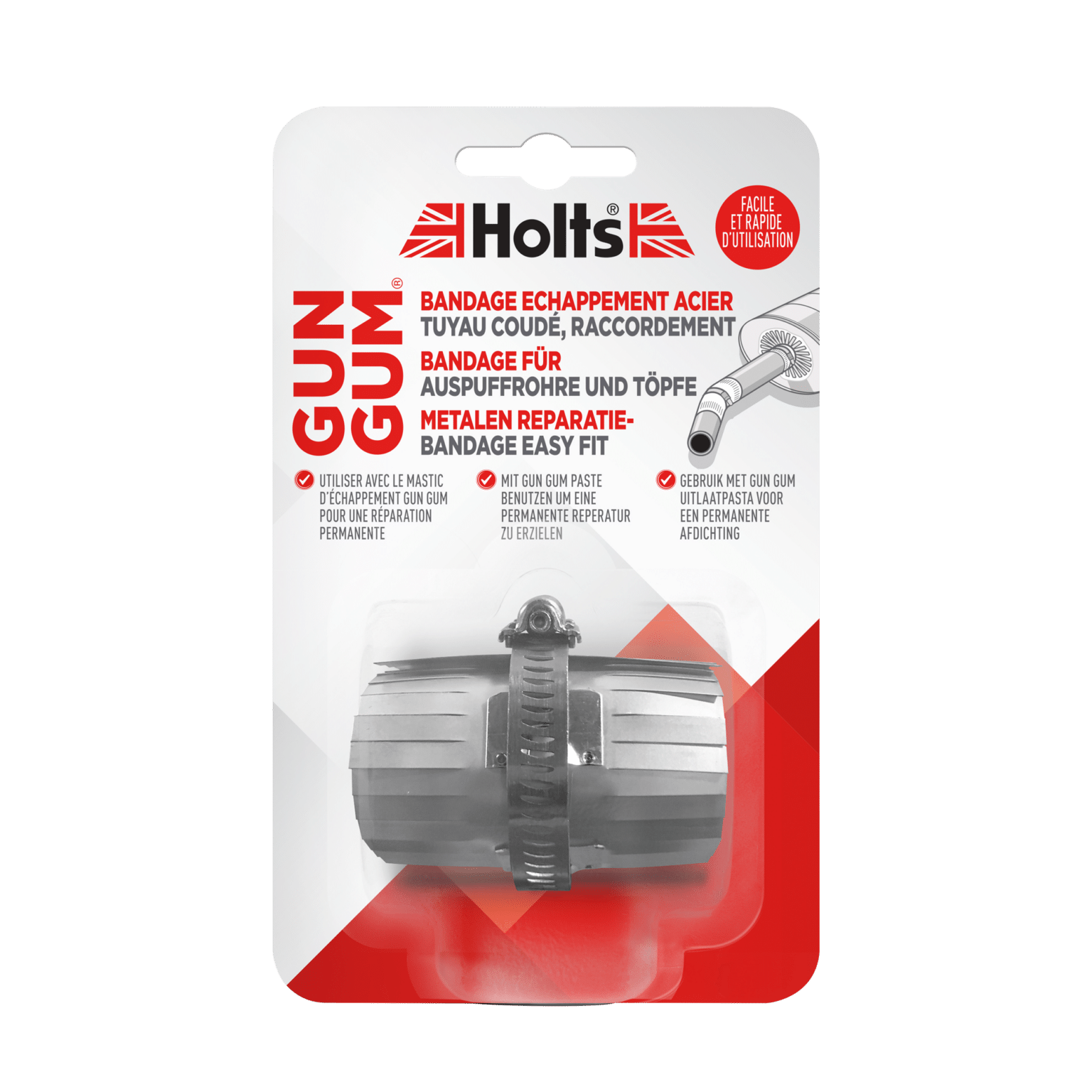 Holts Gun Gum Easy Fit Metal Repair Bandage | Exhaust Repair Kit